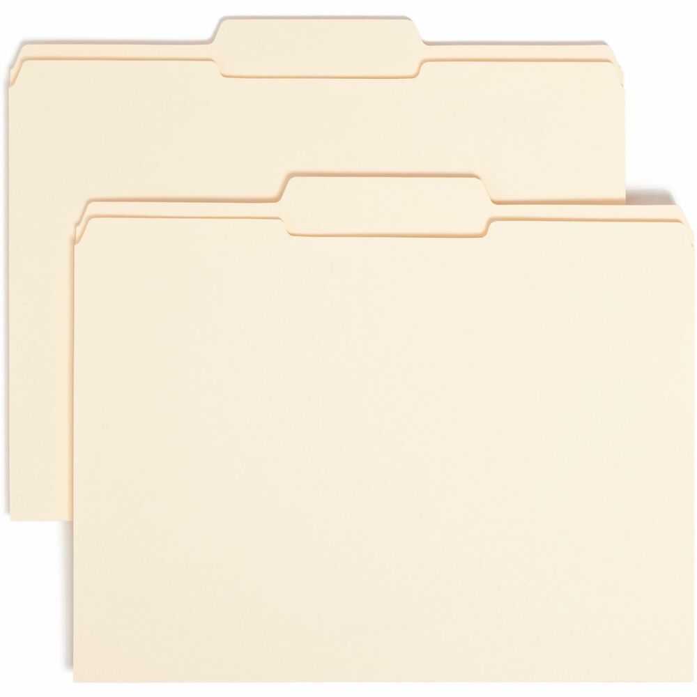 Smead 1/3 Tab Cut Letter Recycled Top Tab File Folder - 8 1/2" x 11 ...