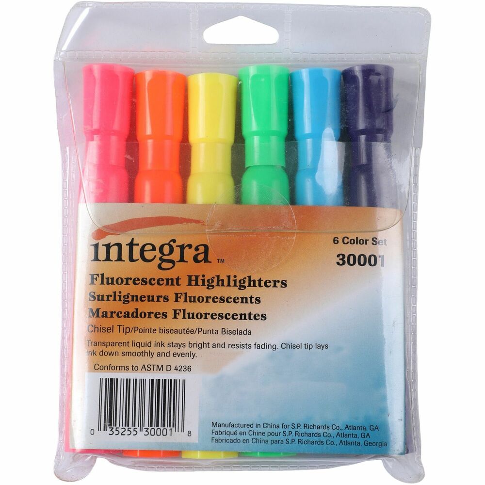 Integra Chisel Desk Liquid Highlighters - Chisel Marker Point ...