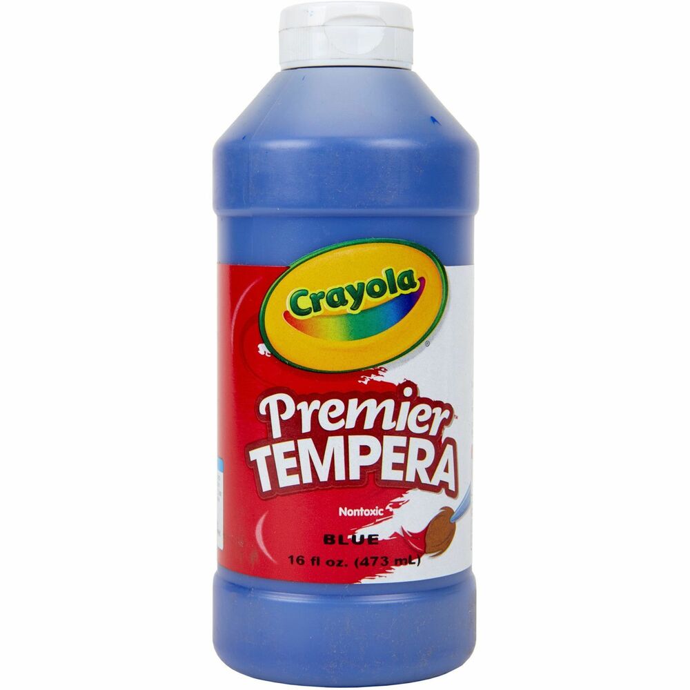 Crayola Premier Tempera Paint - 1 Color(s) - Blue - 16 oz - 1 Each ...