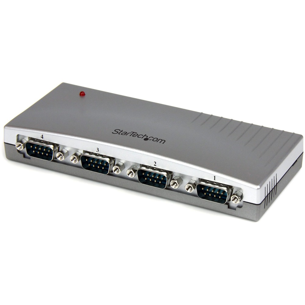 StarTech.com 4 Port USB to RS232 Serial DB9 Adapter Hub - External ...