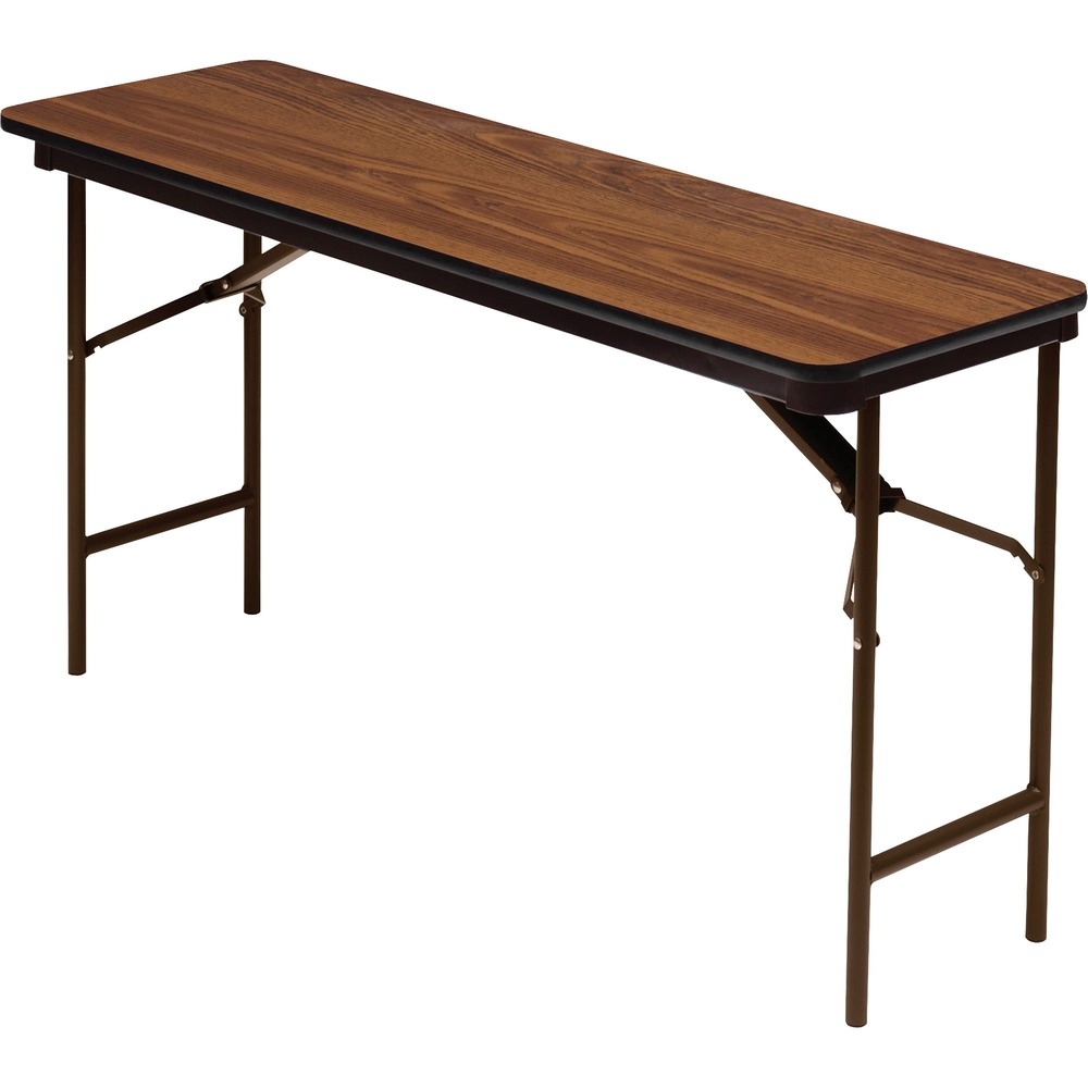 Iceberg Premium Wood Laminate Folding Table - Melamine Rectangle Top ...