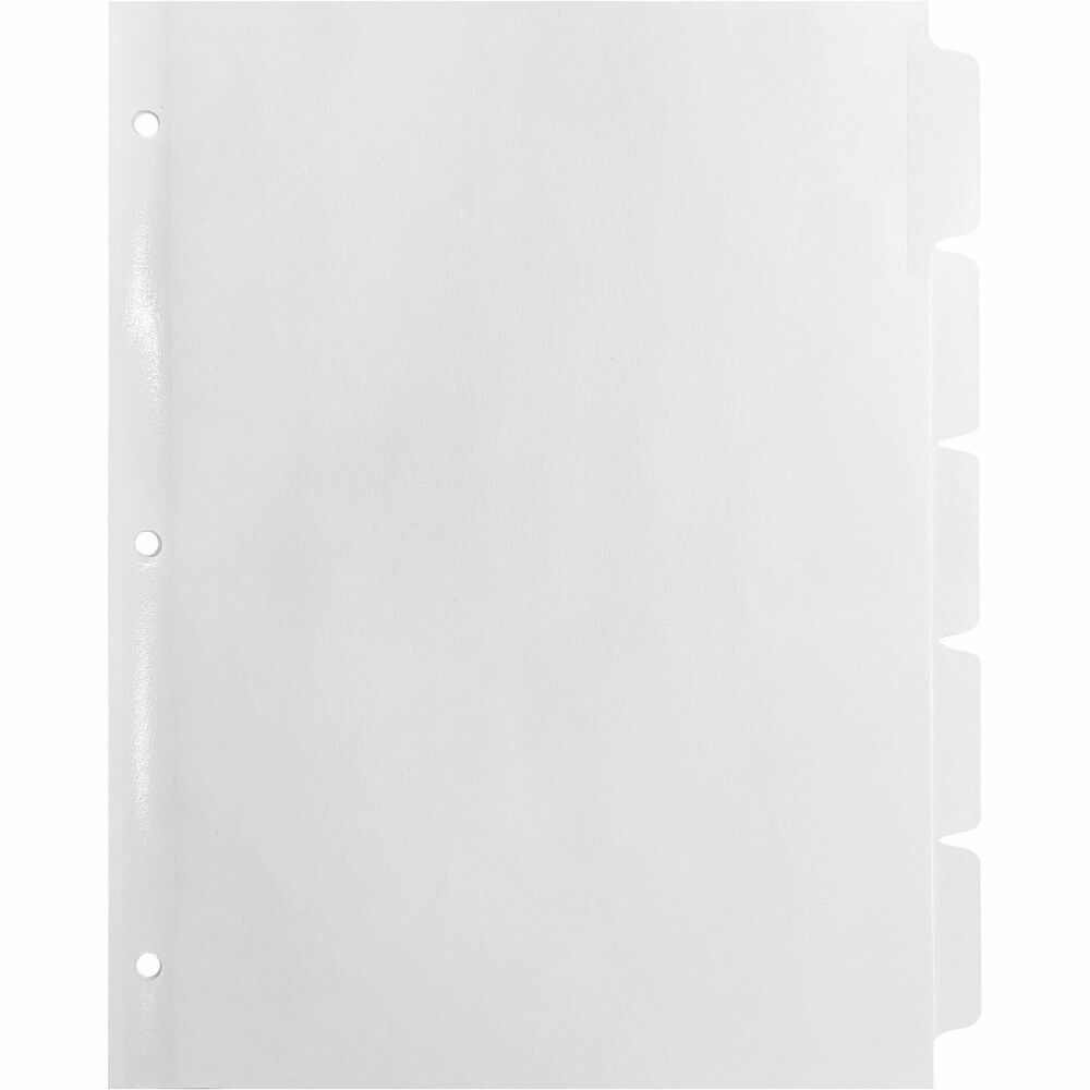 Business Source Punched Laser Index Dividers - 5 Blank Tab(s) - 5 Tab(s ...