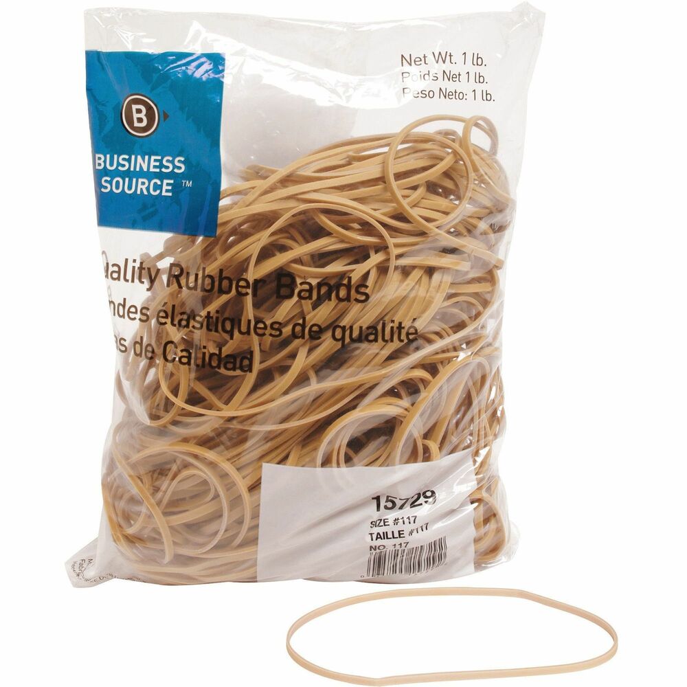 Business Source Quality Rubber Bands - Size: #117B - 7" Length x 0.1 ...