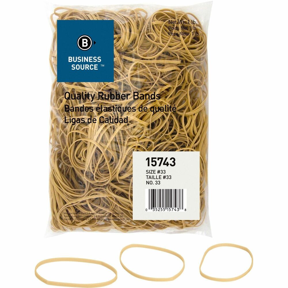Business Source Quality Rubber Bands - Size: #33 - 3.5" Length x 0.1 ...