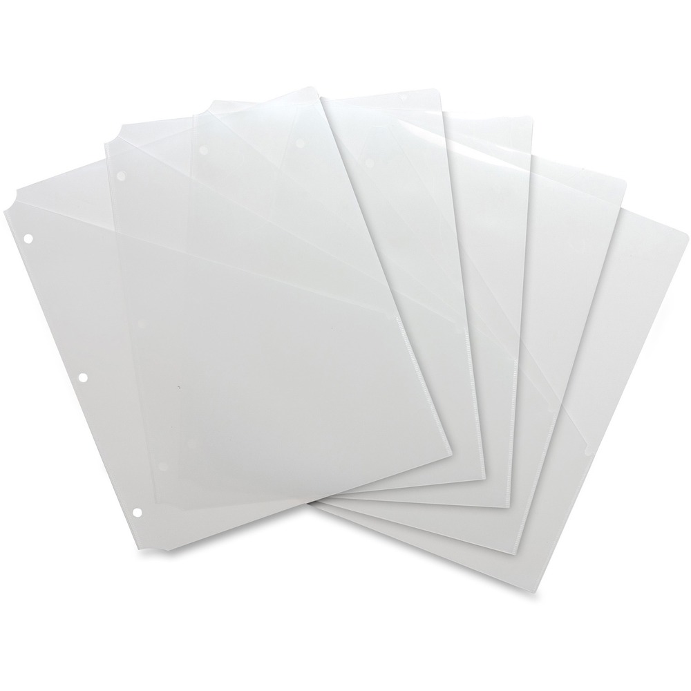 Business Source Poly Binder Pockets - 40 x Sheet Capacity - For Letter ...