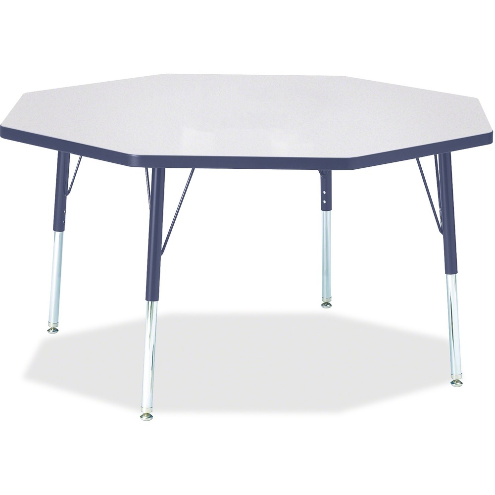 Jonti-Craft Berries Elementary Height Color Edge Octagon Table - Gray ...