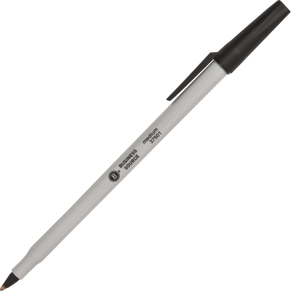 Business Source Medium Point Ballpoint Stick Pens - Medium Pen Point ...