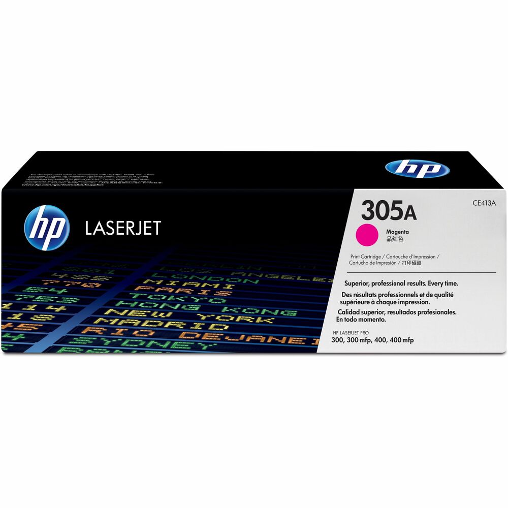 HP 305A (CE413A) Original Standard Yield Laser Toner Cartridge - Single Pack - Magenta - 1 Each ...
