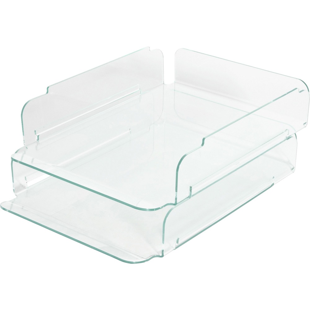 Lorell Stacking Document Trays - Desktop - Durable, Lightweight, Non ...