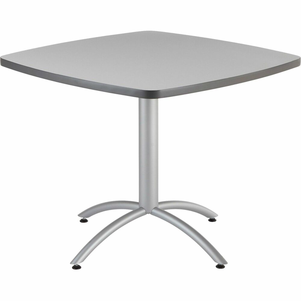 Iceberg CafeWorks 36" Square Cafe Table - Melamine Square Top - Powder ...