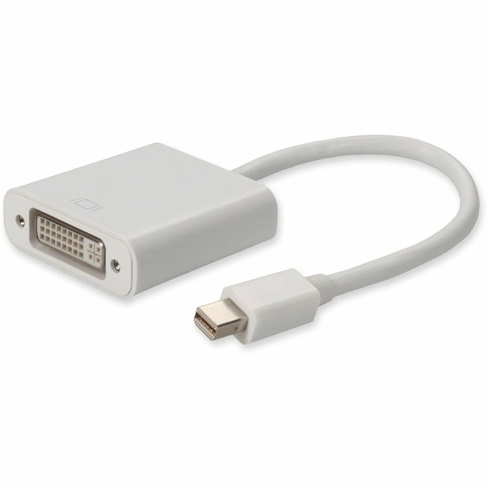 AddOn Mini-DisplayPort 1.1 Male to DVI-I (29 pin) Female White Adapter ...