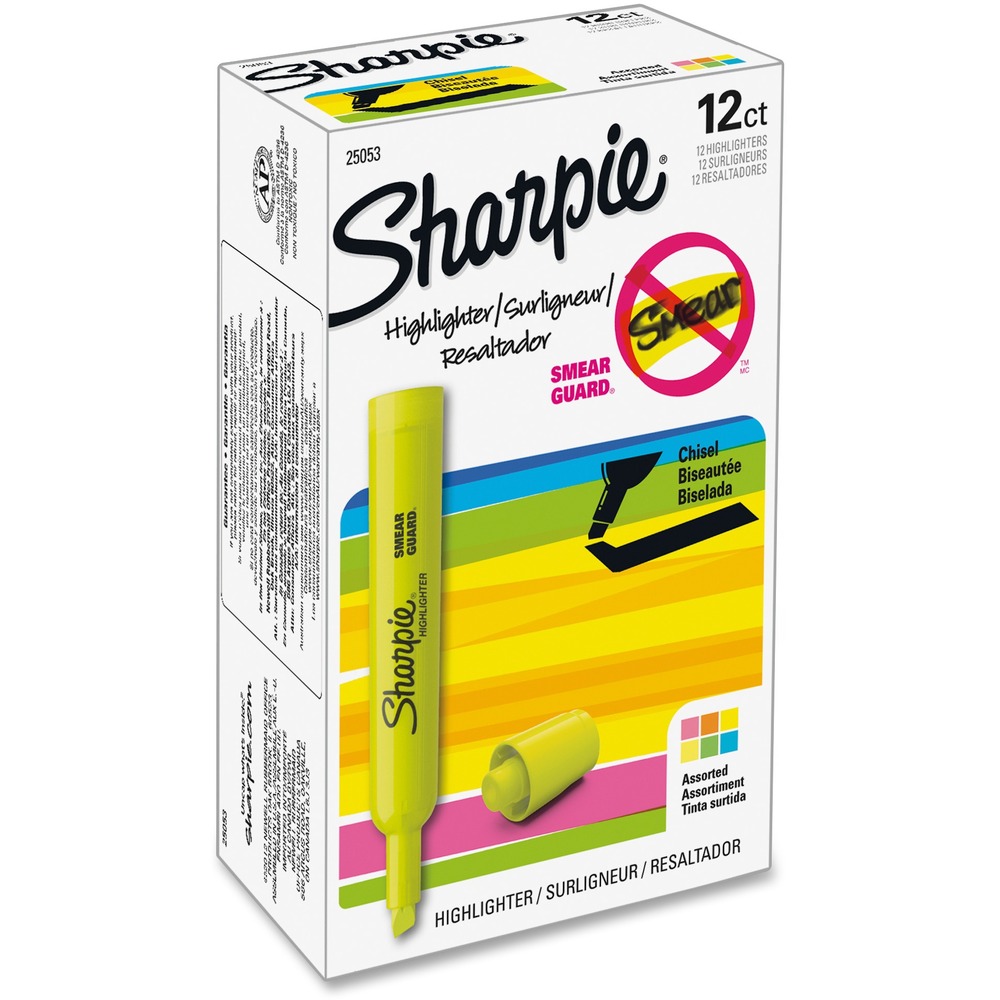 Sharpie SmearGuard Tank Style Highlighters - Chisel Marker Point Style ...