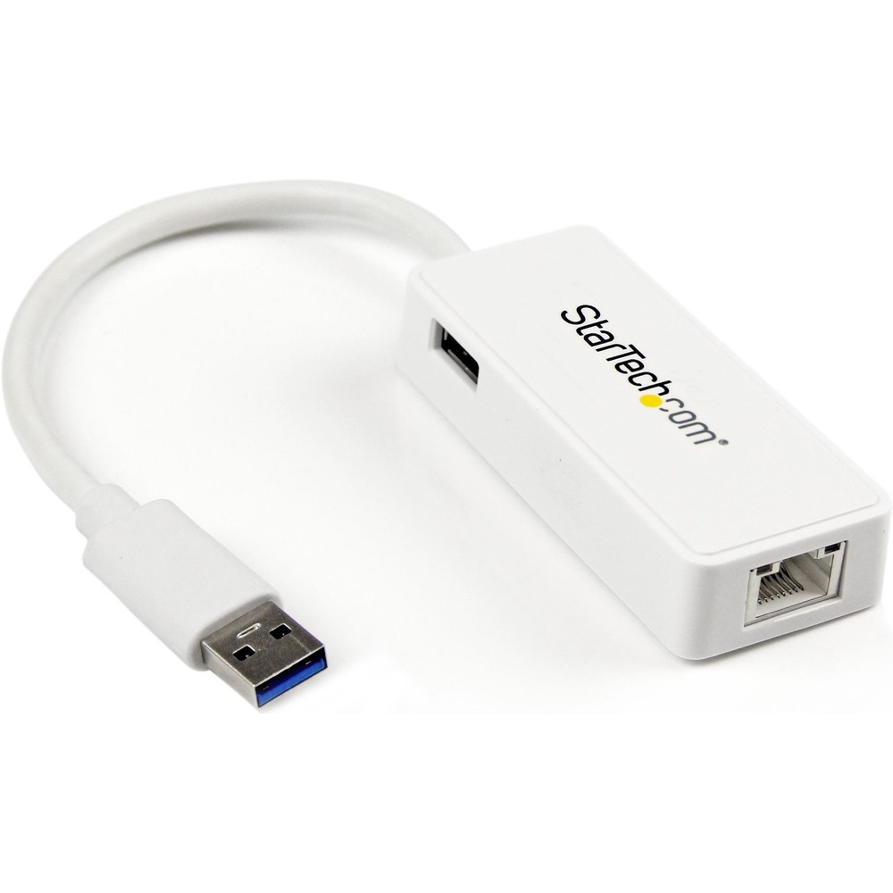 StarTech.com USB 3.0 to Gigabit Ethernet Adapter NIC w/ USB Port ...