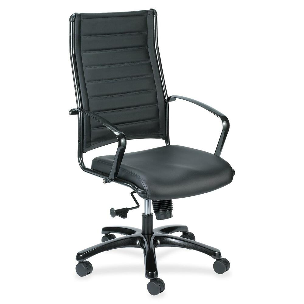 Eurotech Europa Titanium Frame Executive Chair - Black Seat Color - Leather Seat Material ...