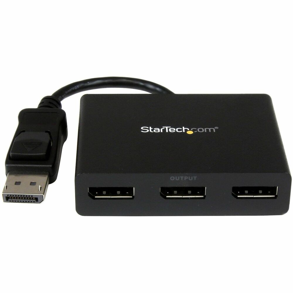 StarTech.com MST hub - DisplayPort to 3x DisplayPort - 4096 x 2160 - 78.74" Maximum Operating ...