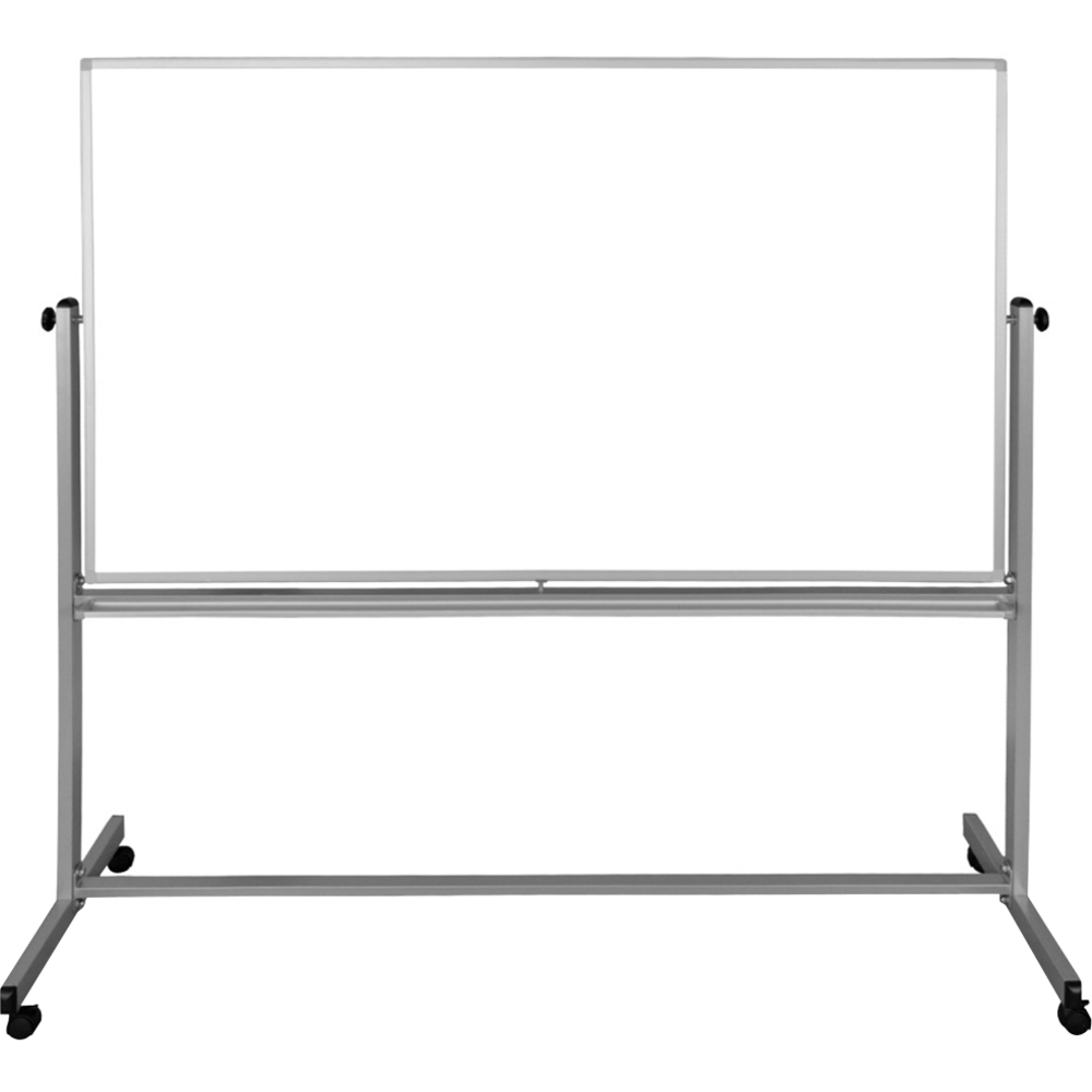 Luxor 72"W x 40"H Double-Sided Magnetic Whiteboard - 72" (6 ft) Width x ...
