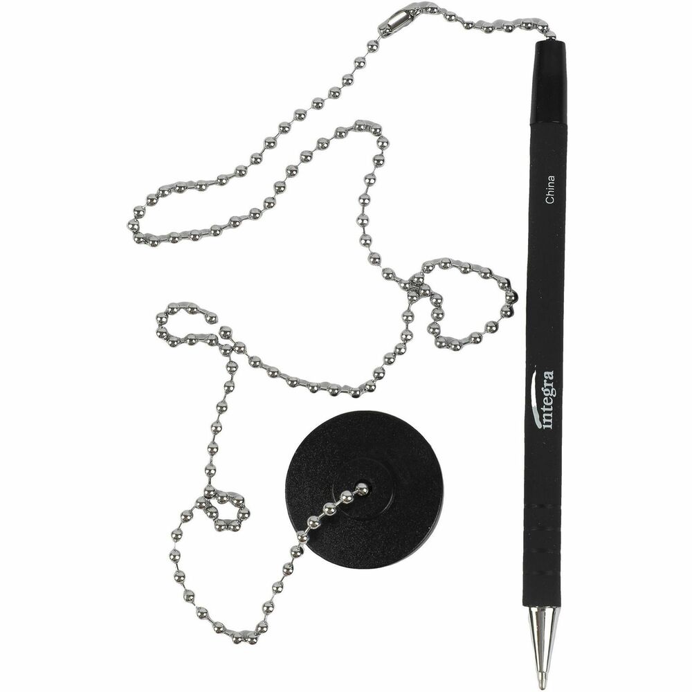 Integra Antimicrobial Rubber Barrel Counter Pen - Black Ink - Rubber ...