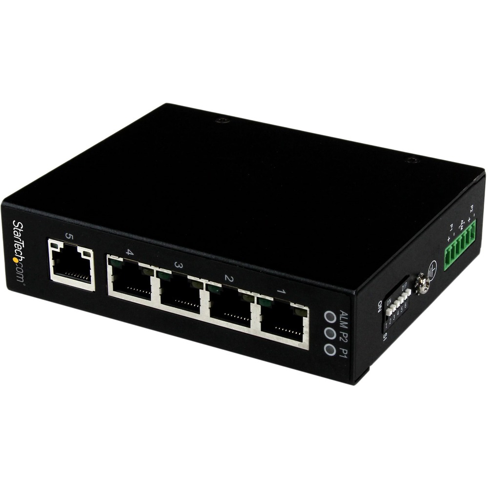 StarTech.com 5 Port Unmanaged Industrial Gigabit Ethernet Switch - DIN ...