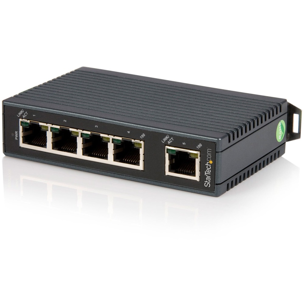 StarTech.com 5-Port Industrial Ethernet Switch - DIN Rail Mountable - 5 ...