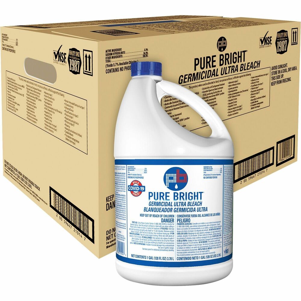 KIK Custom Pure Bright Germicidal Ultra Bleach - For Multipurpose ...