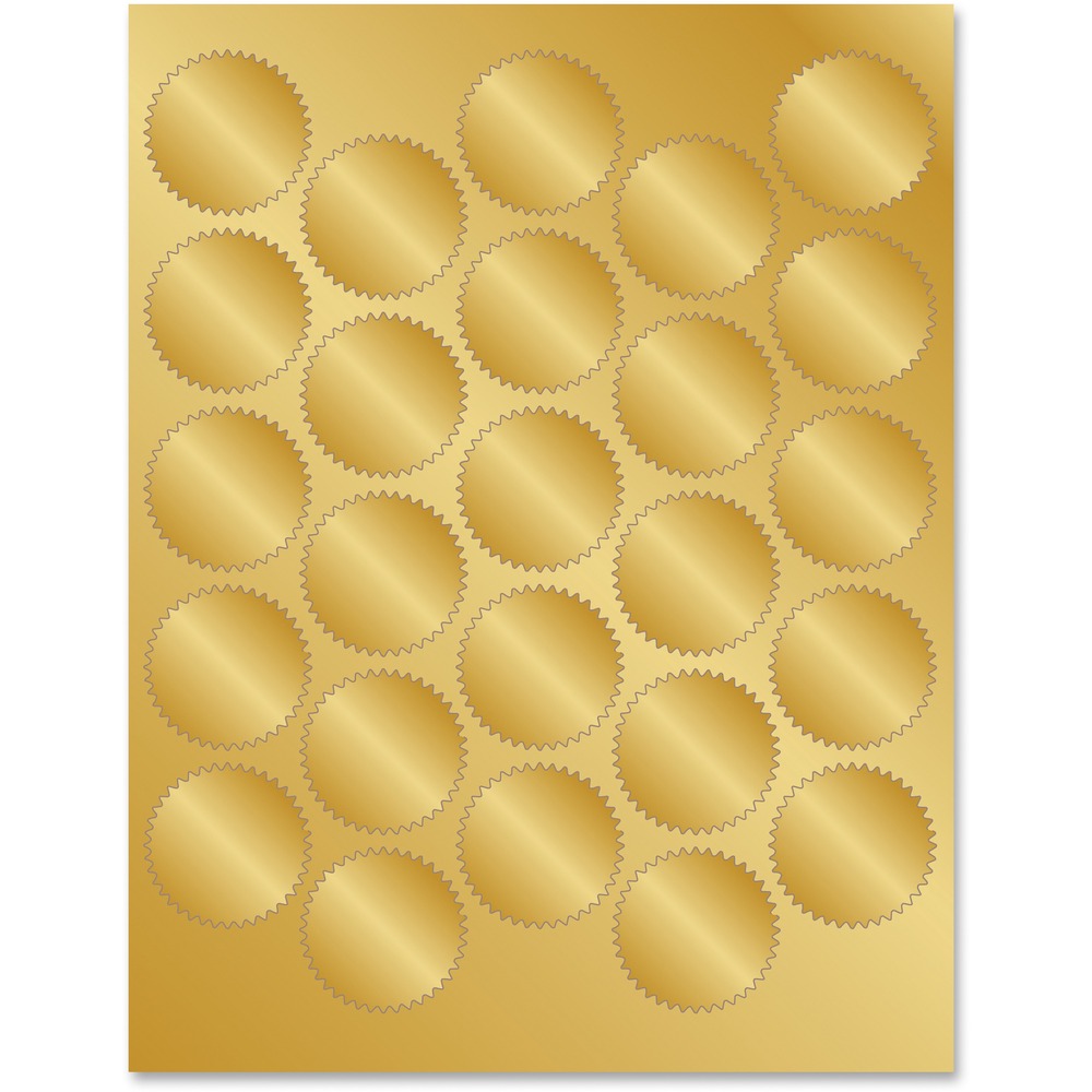 Geographics Gold Foil Seals - 1.75" Diameter - Self-adhesive - For ...