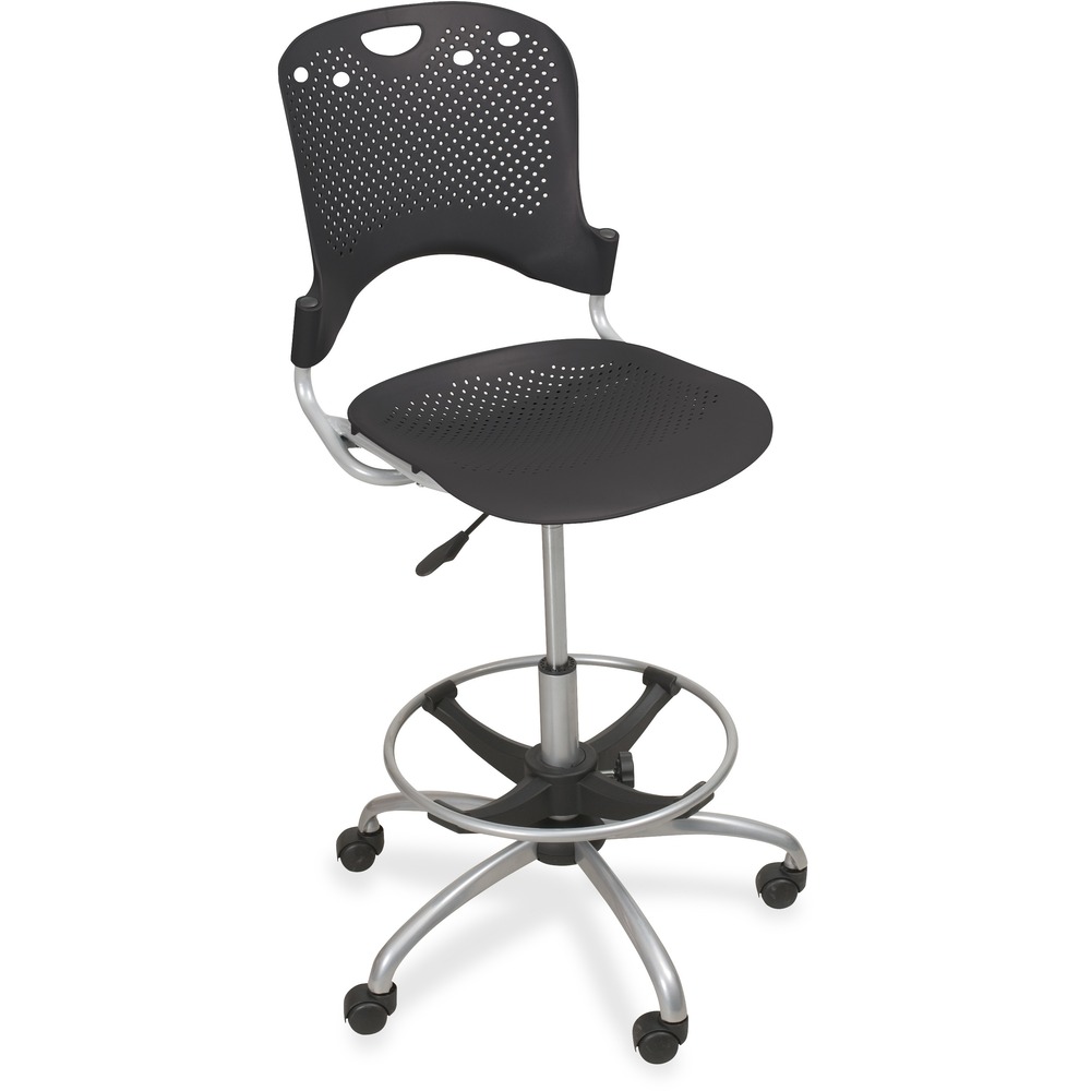 MooreCo Circulation Stool for Sit-Stand Desks - Black Polypropylene ...