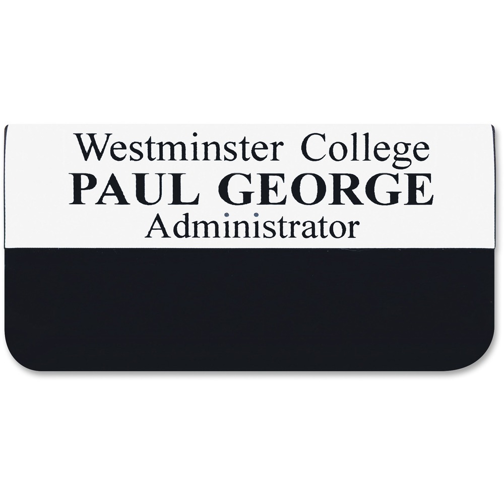 Xstamper Pocket Name Badge - 1.5" Width x 3" Height - Rectangular Shape ...
