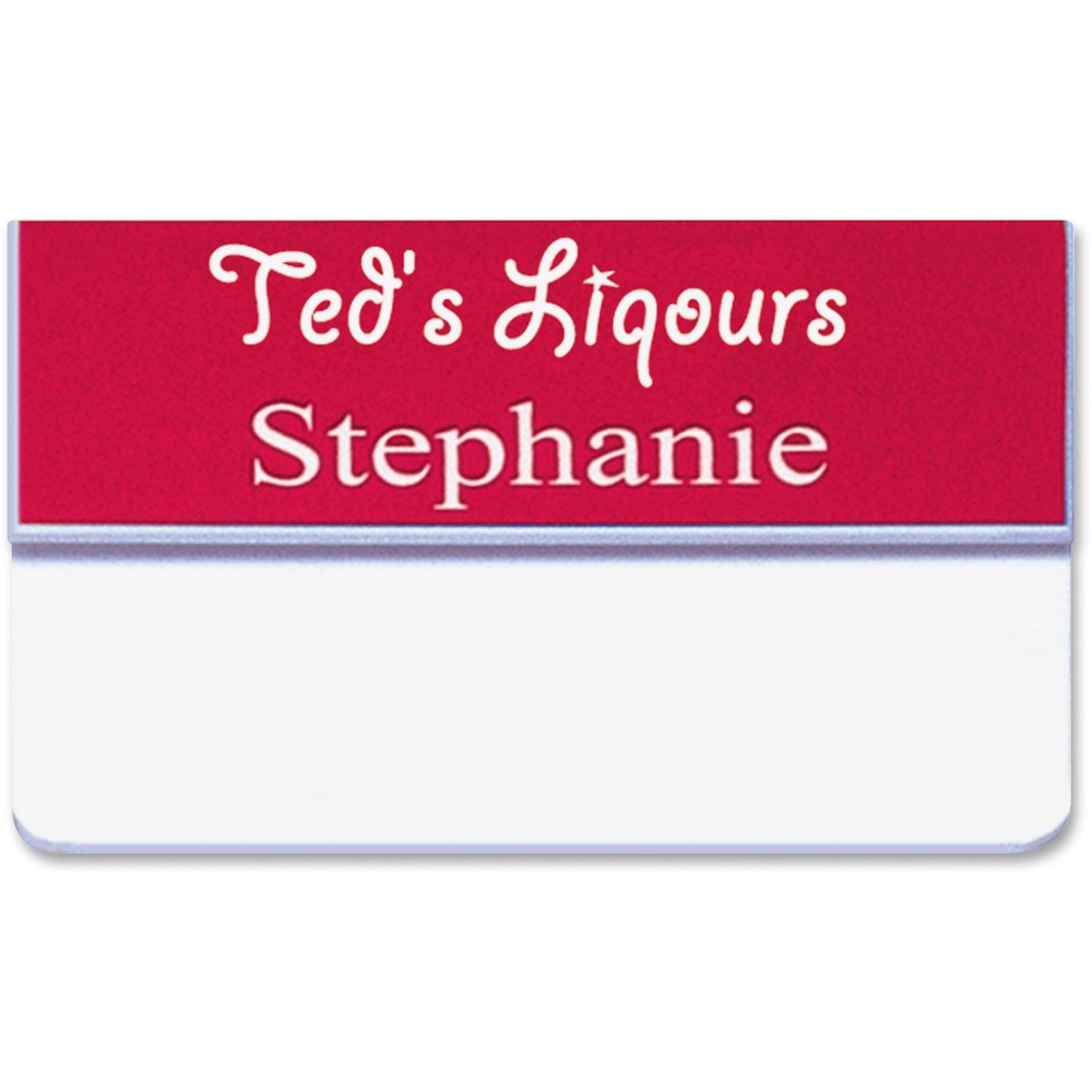 Xstamper Pocket Name Badge With Logo - 1 Each - Logo Design - 1" Width ...