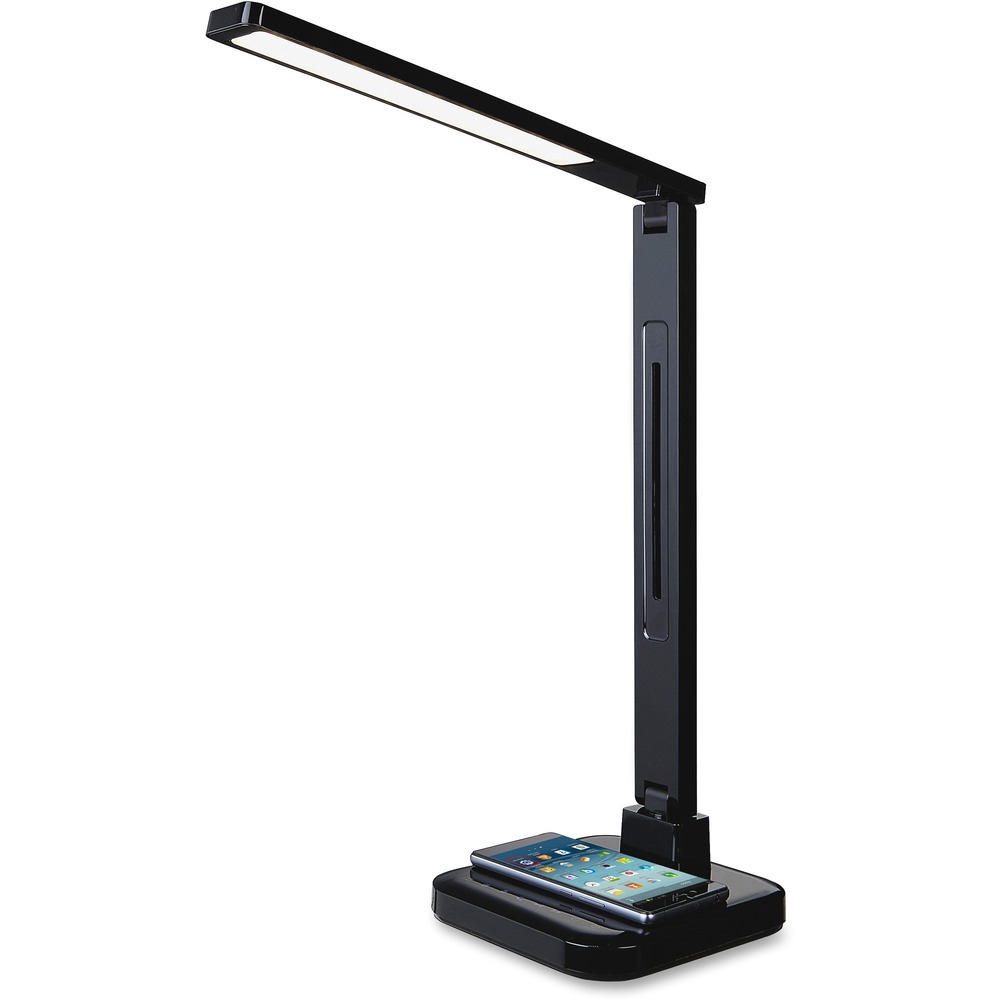 Lorell Smart LED Desk Lamp - LED - Black - Desk Mountable - for Desk, Table