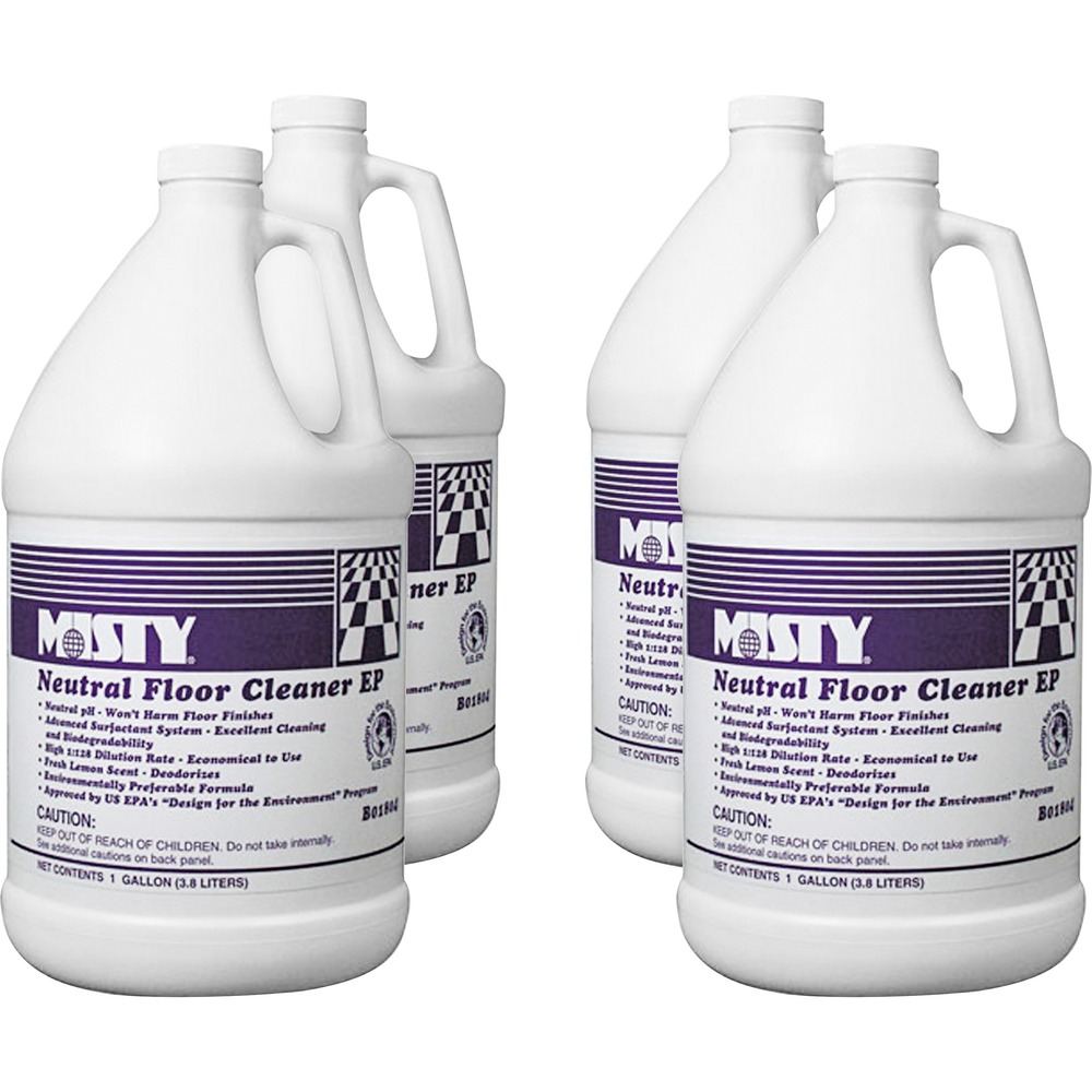 MISTY Neutral Floor Cleaner - Concentrate - 128 fl oz (4 quart) - Lemon ...