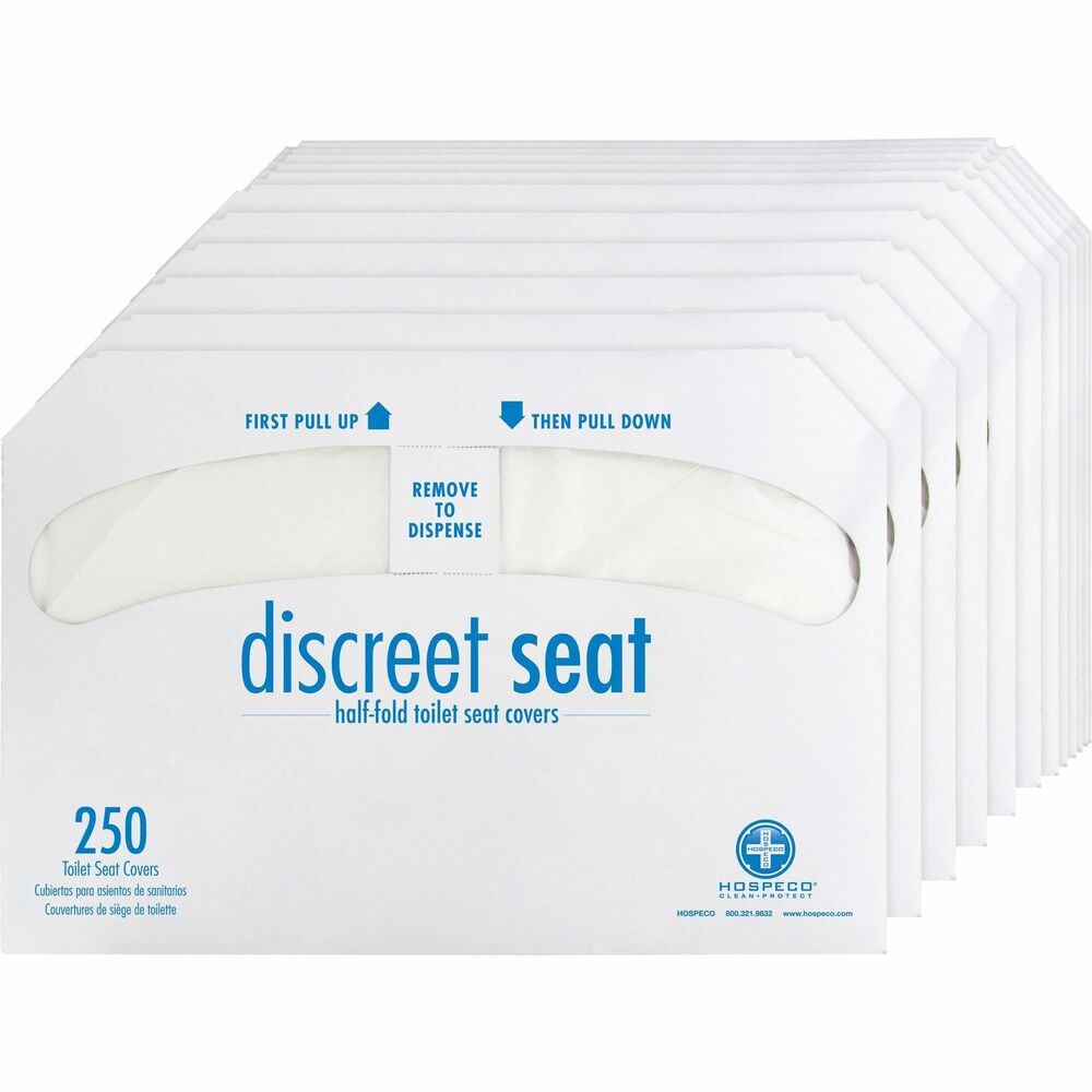 Impact Toilet Seat Covers - Half-fold - White - Paper - 250/Pack - 20 ...