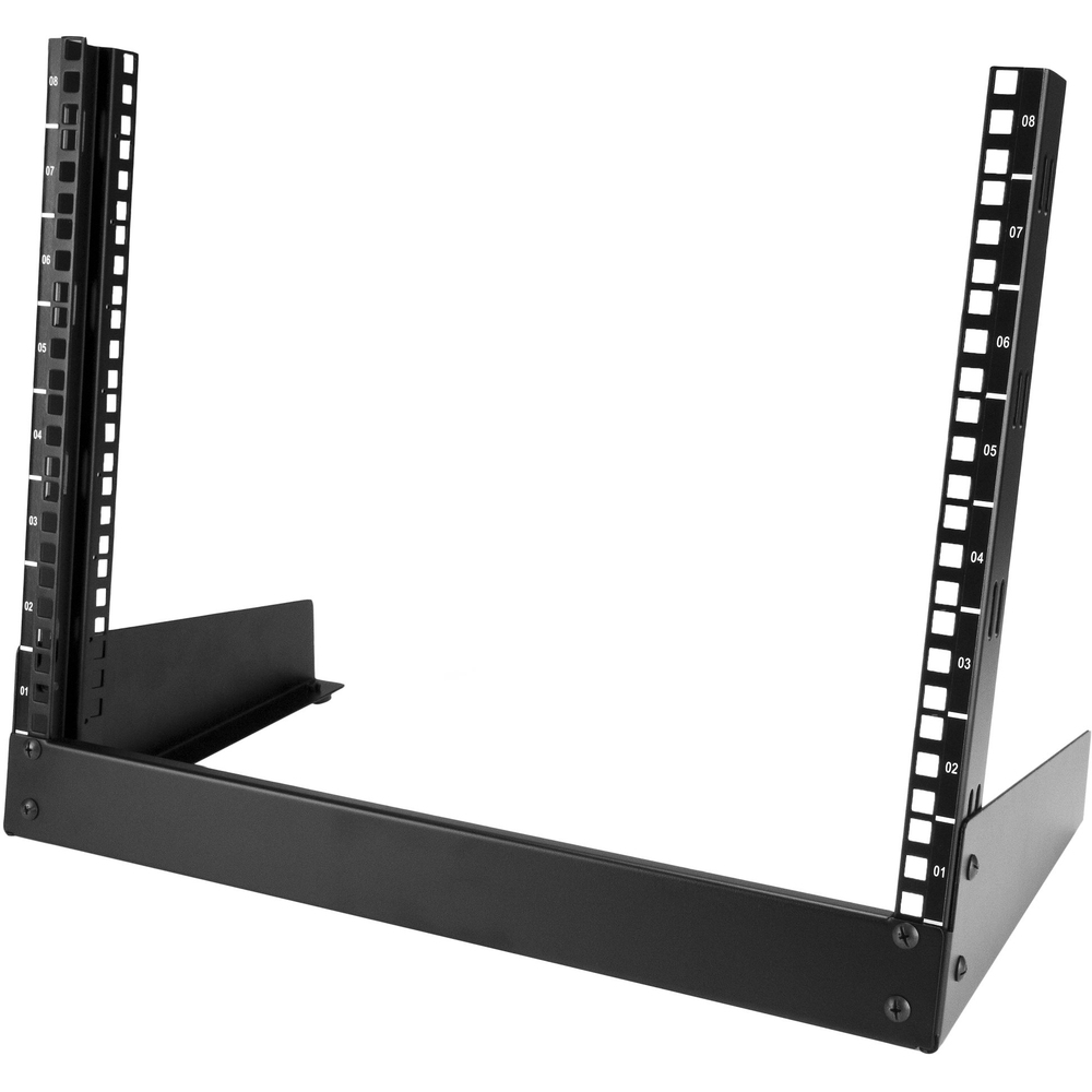StarTech.com 8U Desktop Rack - 2-Post Open Frame Rack - 19in Open Frame ...