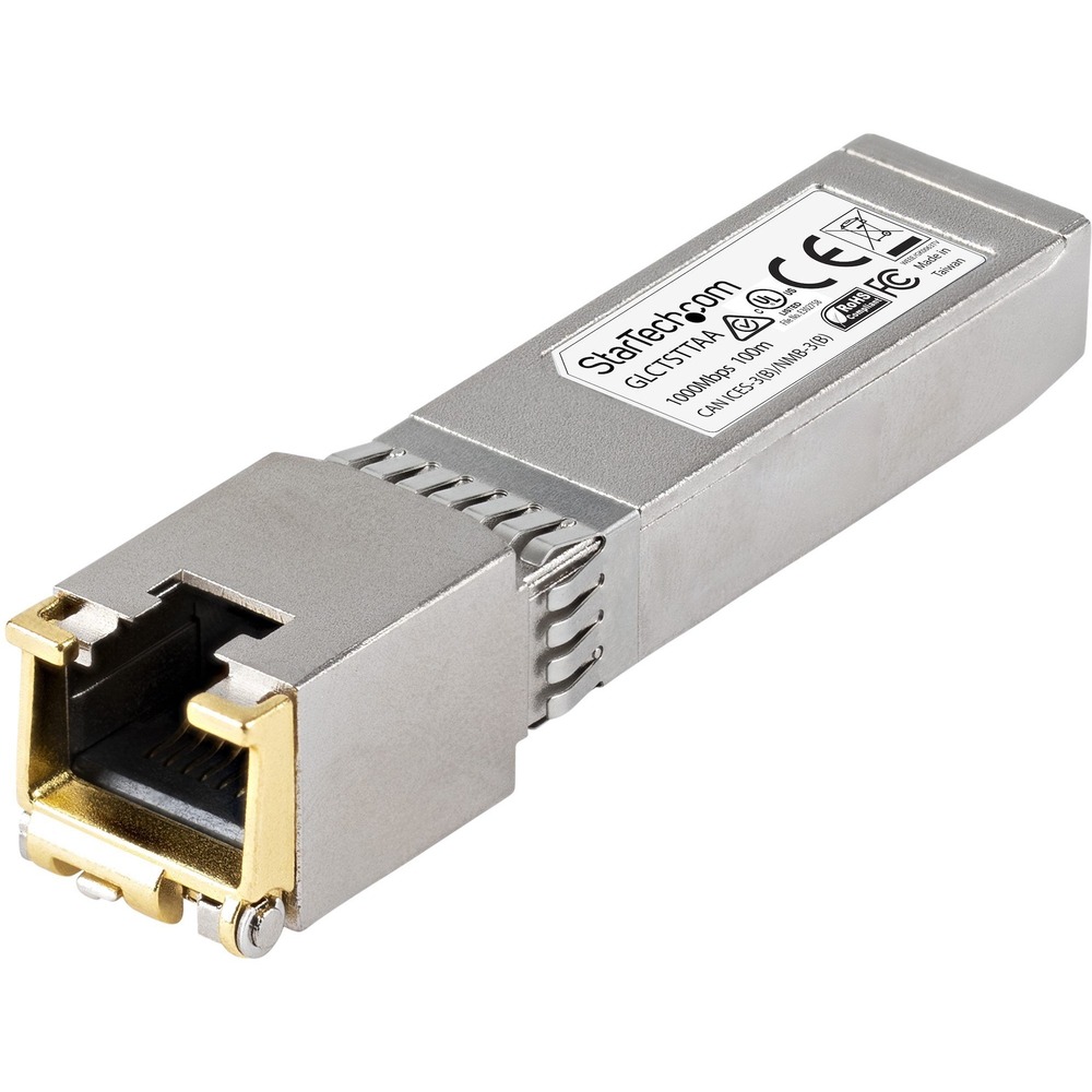 StarTech.com Cisco GLC-T Compatible SFP Transceiver Module - 1000BASE-T ...
