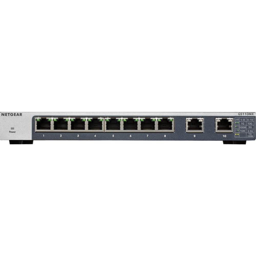Netgear GS110MX Ethernet Switch - 8 Ports - 2 Layer Supported - Twisted ...