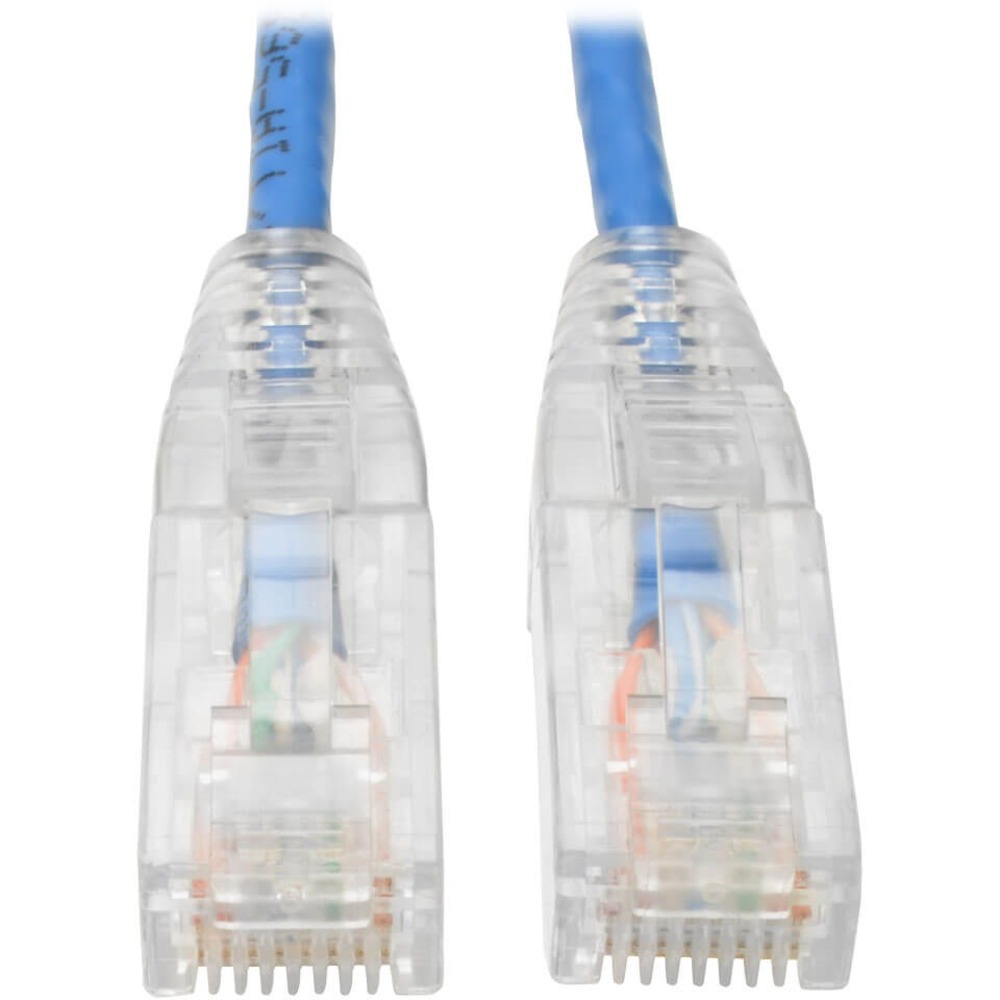 Eaton Tripp Lite Series Cat6 Gigabit Snagless Slim UTP Ethernet Cable (RJ45 M/M), PoE, Blue, 10 ...