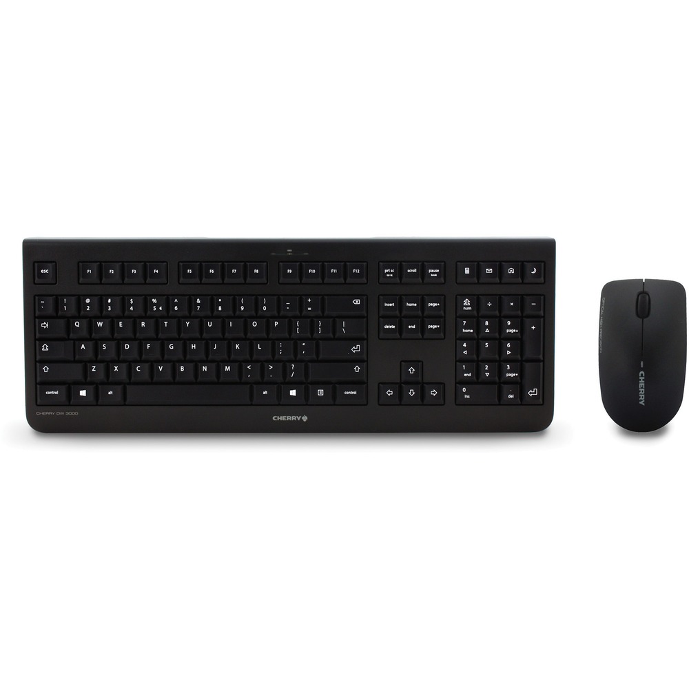 CHERRY DW 3000 Wireless Keyboard and Mouse - Full Size,Black,Wireless 2 ...