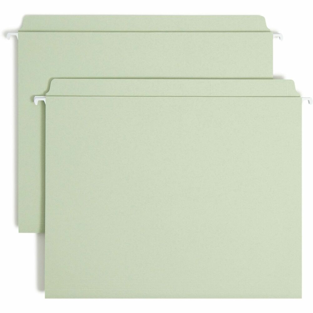 Smead FasTab Straight Tab Cut Letter Recycled Hanging Folder - 8 1/2" x ...