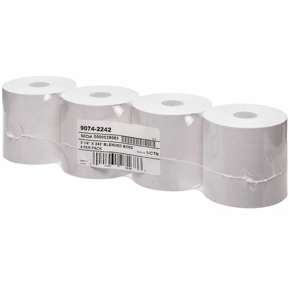 ICONEX 1-ply Blended Bond Paper POS Receipt Roll - 3 15/64" x 243 ft ...