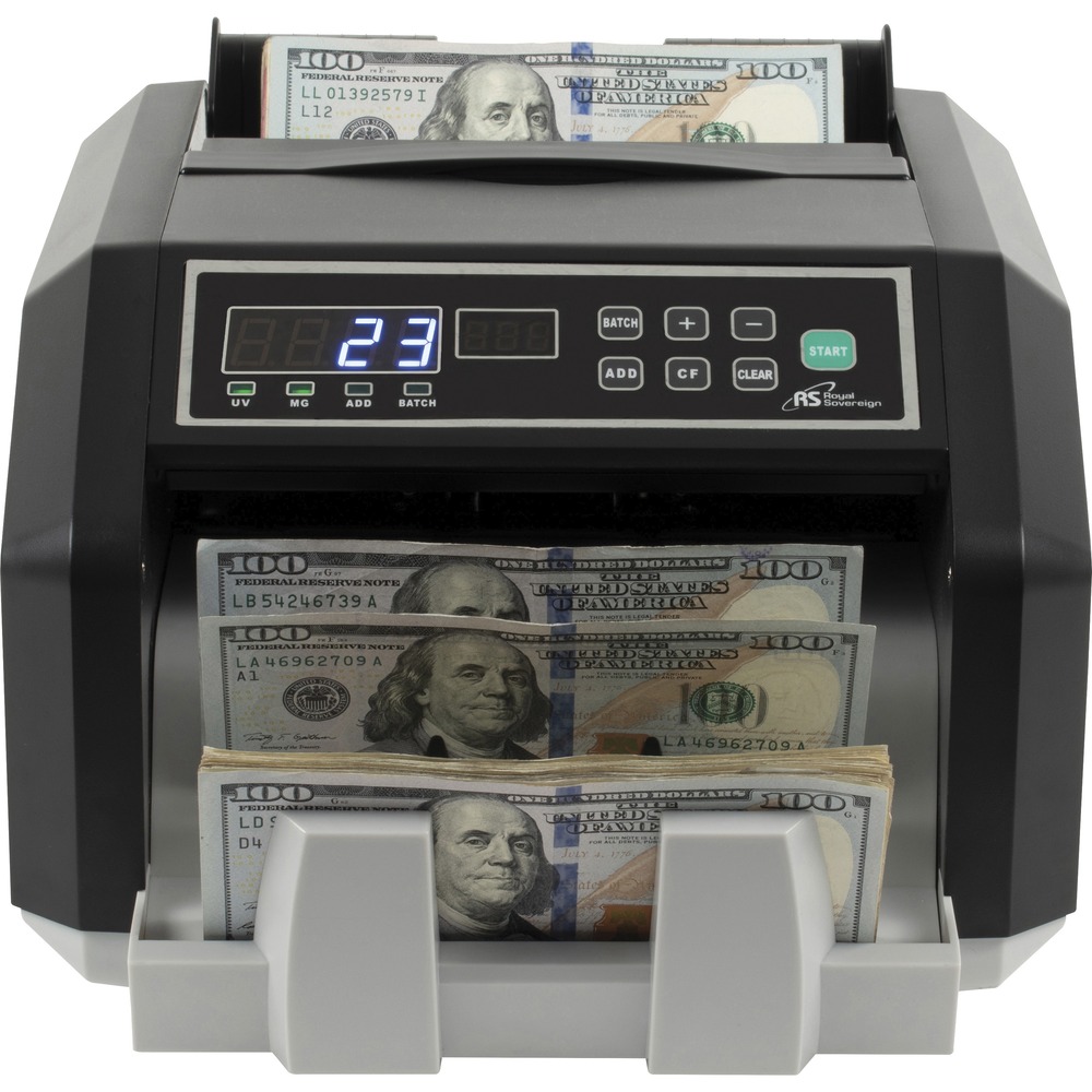 Royal Sovereign High Speed Currency Counter - Black, Silver - Office Pro