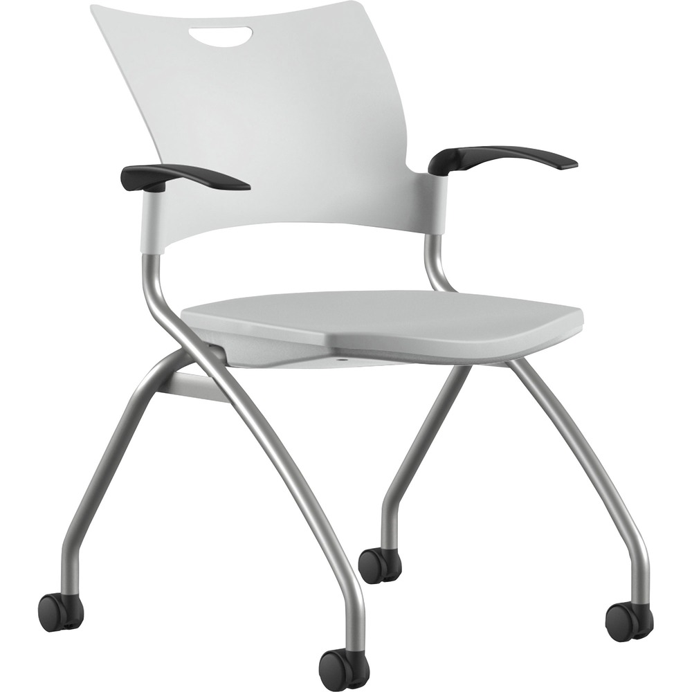 9 to 5 Seating Bella Fixed Arms Mobile Nesting Chair - White Seat Color ...