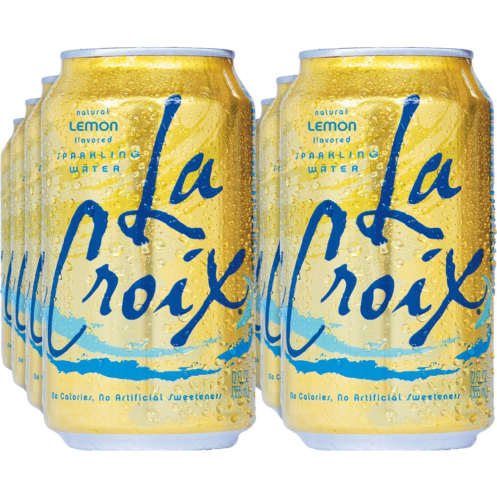 LaCroix Lemon Flavored Sparkling Water - Ready-to-Drink - 12 fl oz (355 mL) - 12 / Pack - 2 ...