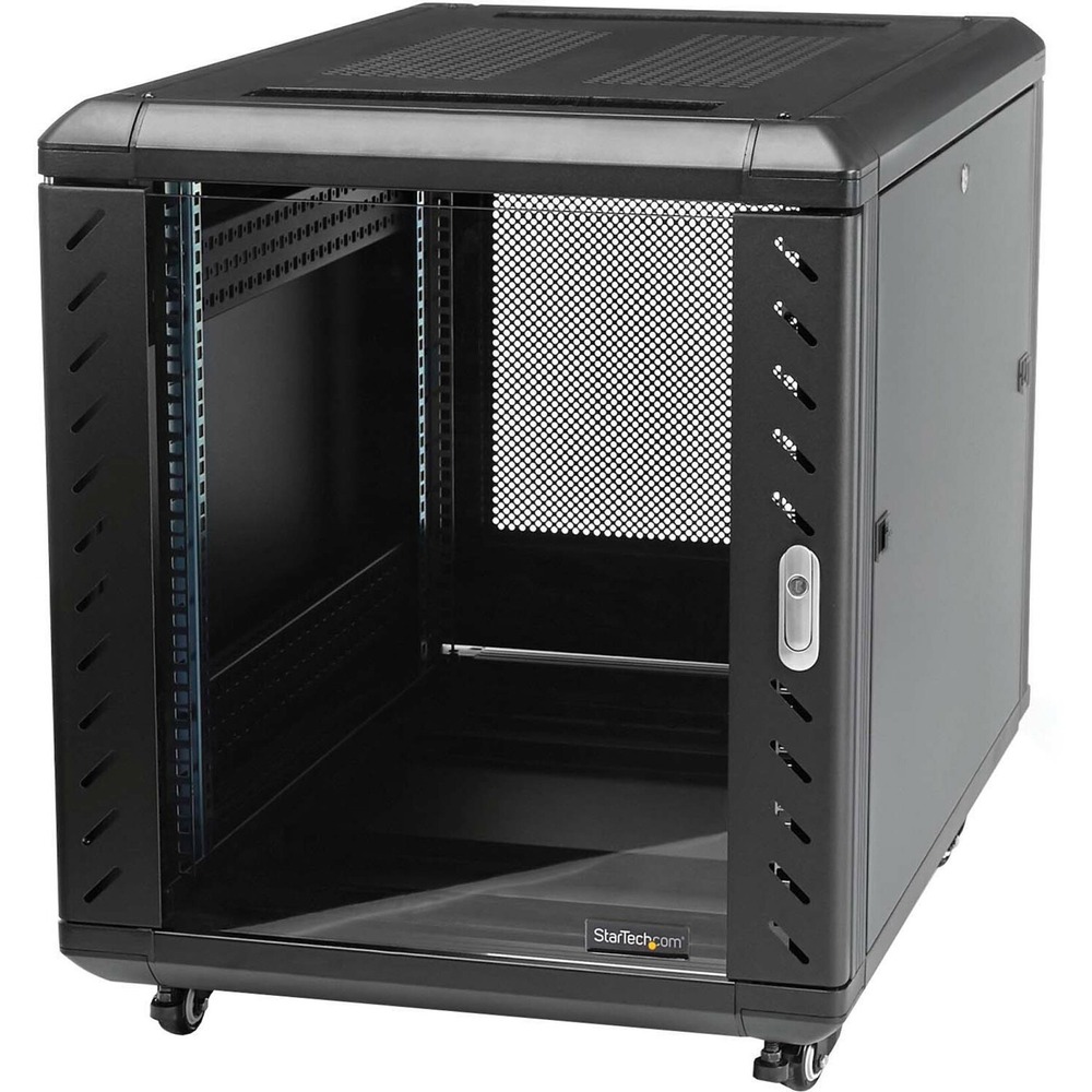 StarTech.com 15U Server Rack Cabinet - Includes Casters and Leveling ...