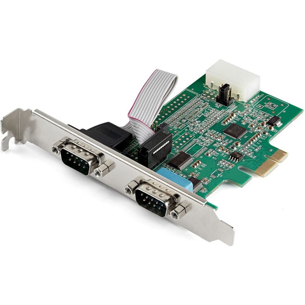 StarTech.com 2-Port PCI Express RS232 Serial Adapter Card - 16950 UART ...