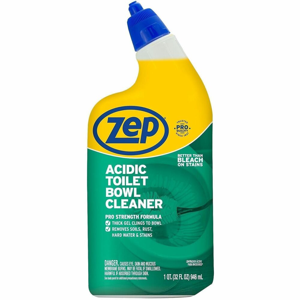 Zep Acidic Toilet Bowl Cleaner - 32 fl oz (1 quart) - Wintergreen Scent ...
