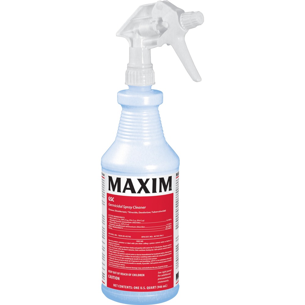 Maxim Germicidal Spray Cleaner - Ready-To-Use - 32 fl oz (1 quart ...
