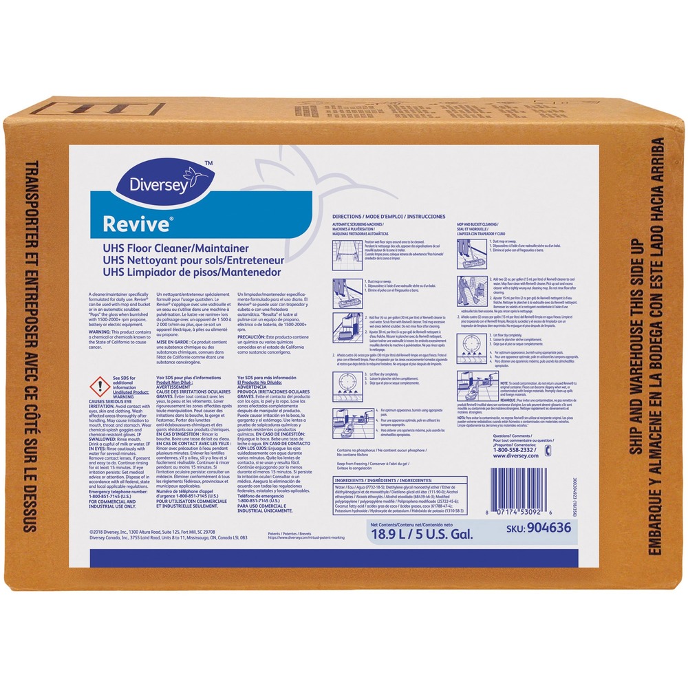 Diversey Floor Cleaner/Maintainer - 640 fl oz (20 quart) - Sweet Scent ...