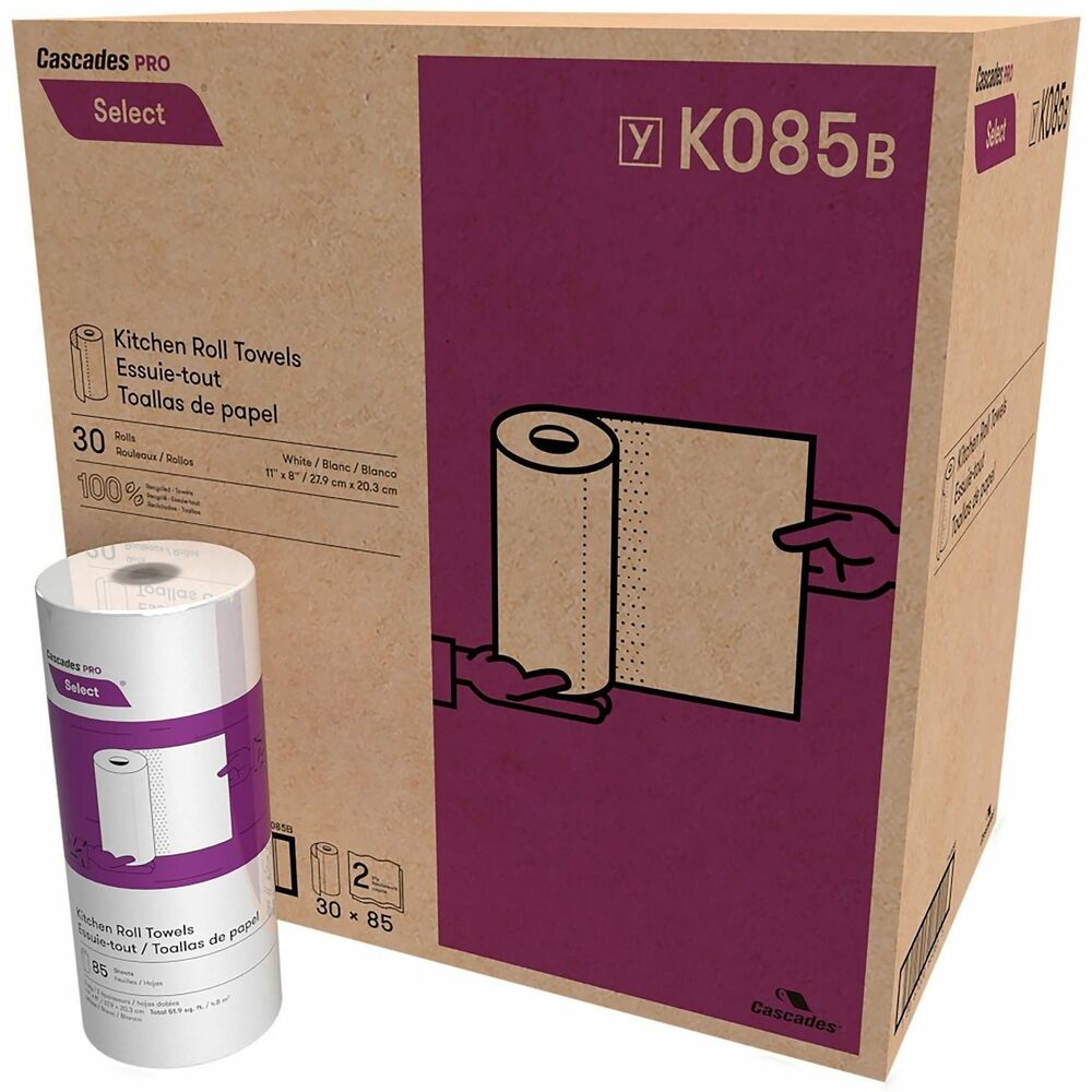 Cascades PRO Select™ Kitchen Roll Towels - 2 Ply - 30 Rolls Per ...