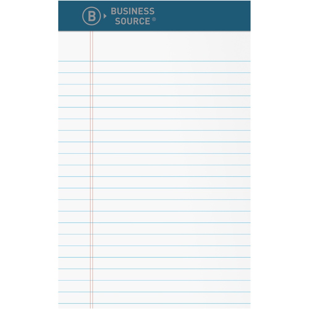 Business Source Premium Writing Pad - x 5" Width x 8" Length - White ...