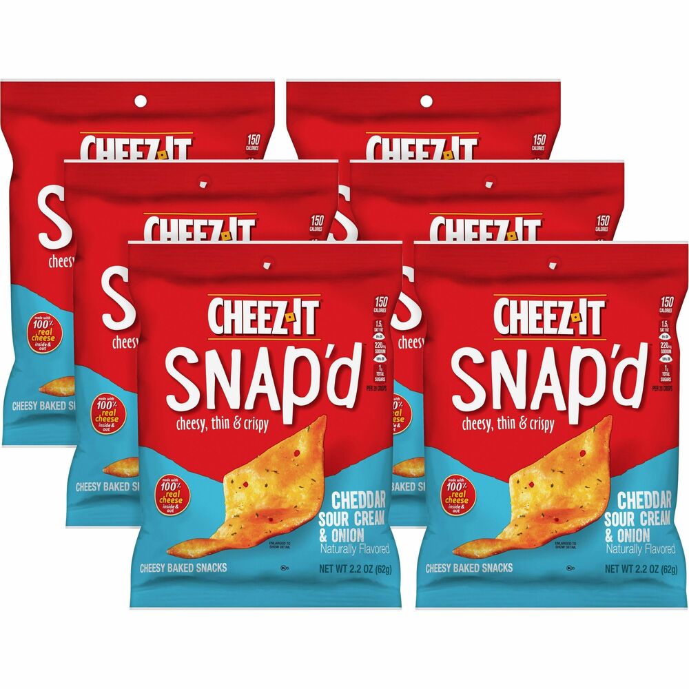 Cheez-It Snap'd Cheddar Sour Cream & Onion Crackers - Cheddar Sour ...