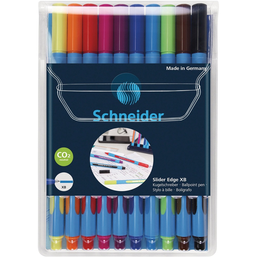 Schneider Schneider Slider Edge Ball Point Pens Assorted Colours 10/pkg ...